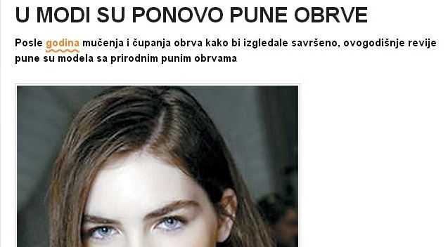 Debele obrve su ponovo u modi | GradSubotica
